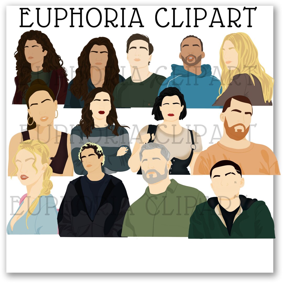 Euphoria Clipart Set. PNG Download Euphoria - Etsy