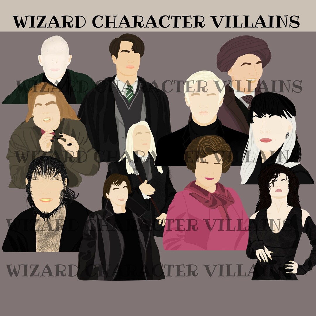 Wizard Villains Character Clipart Set. Villains PNG Download, Magic ...