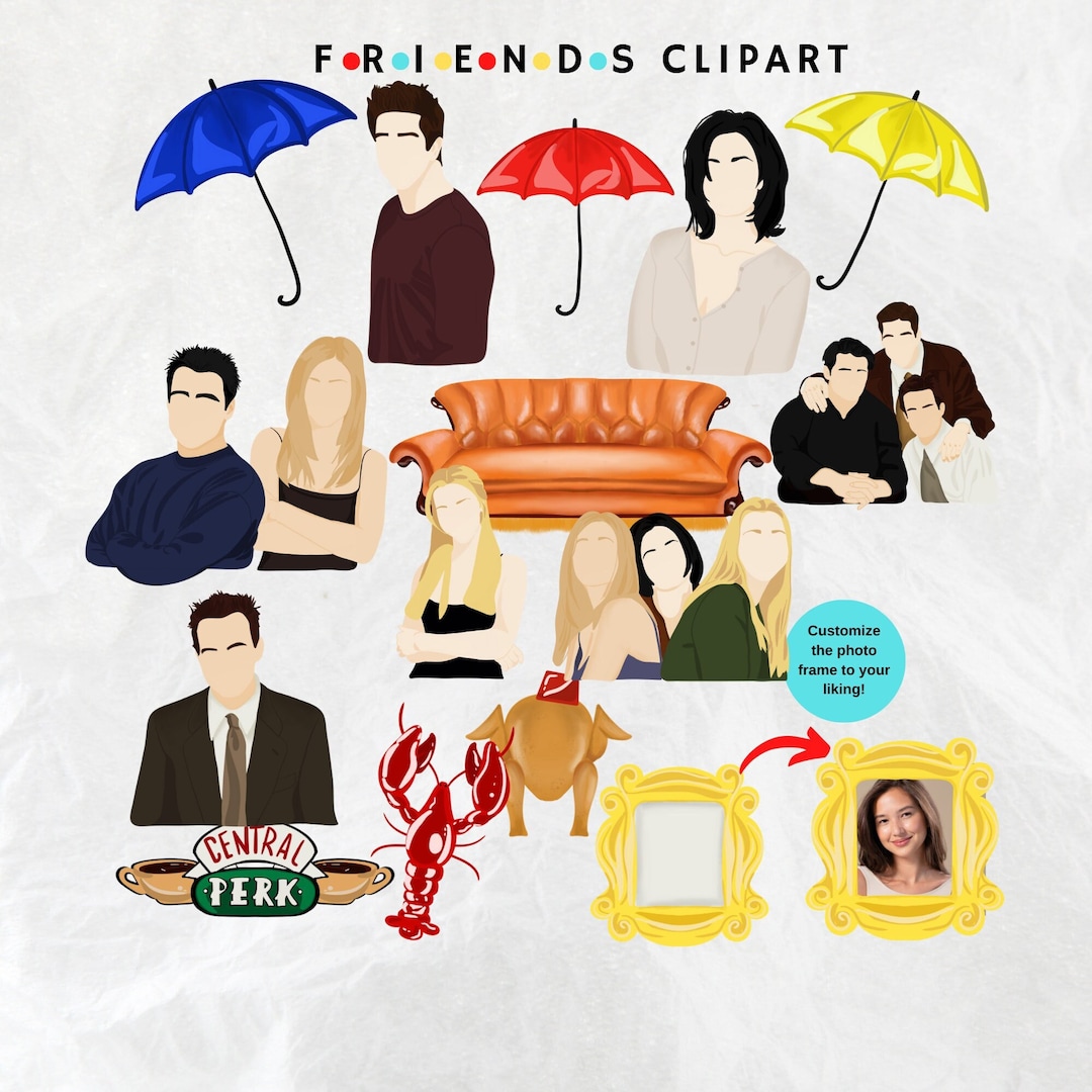 Friends TV Show Clipart Bundle: Central Perk, Characters (17 Pngs Digital Download - Etsy