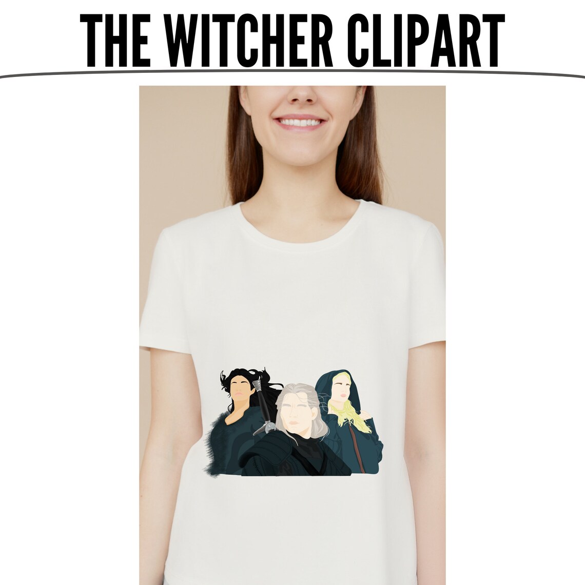 The Witcher Clipart, PNG Clipart,the Cast From the Witcher - Etsy