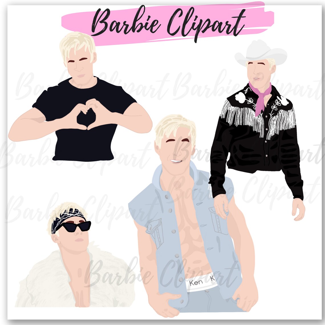 Barbi Clipart, Cute Pink Movie Doll Clipart, Bari PNG 2024 Movie ...