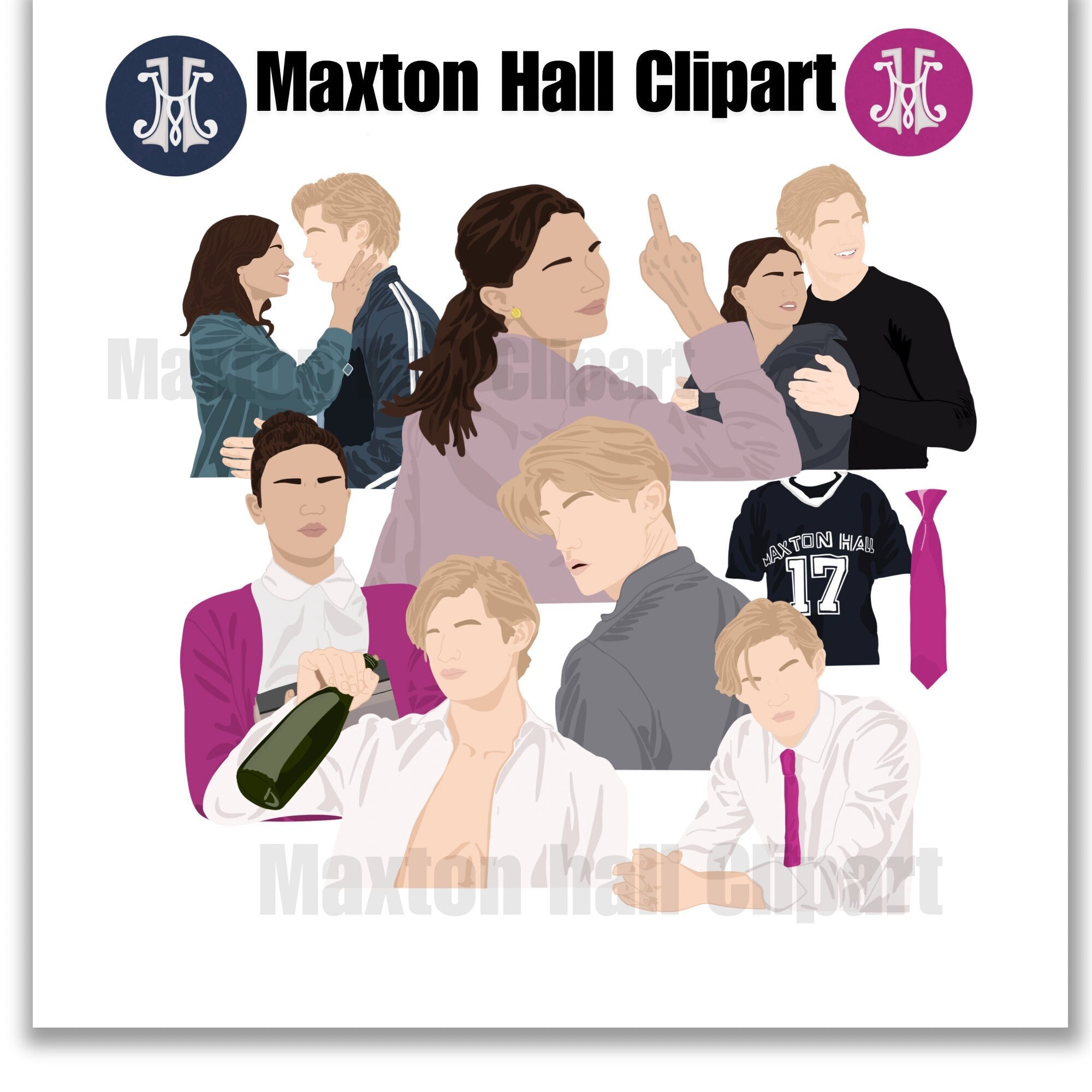 Maxton Hall Clipart, Ruby und James, James Beaufort. Maxton Hall Paar ...