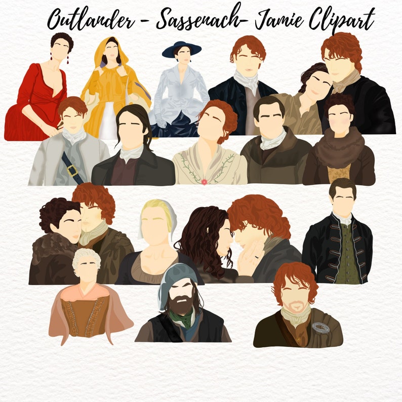 Outlander Clipart Bundle Set. - Etsy