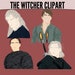 The Witcher Clipart, PNG Clipart,the Cast From the Witcher - Etsy