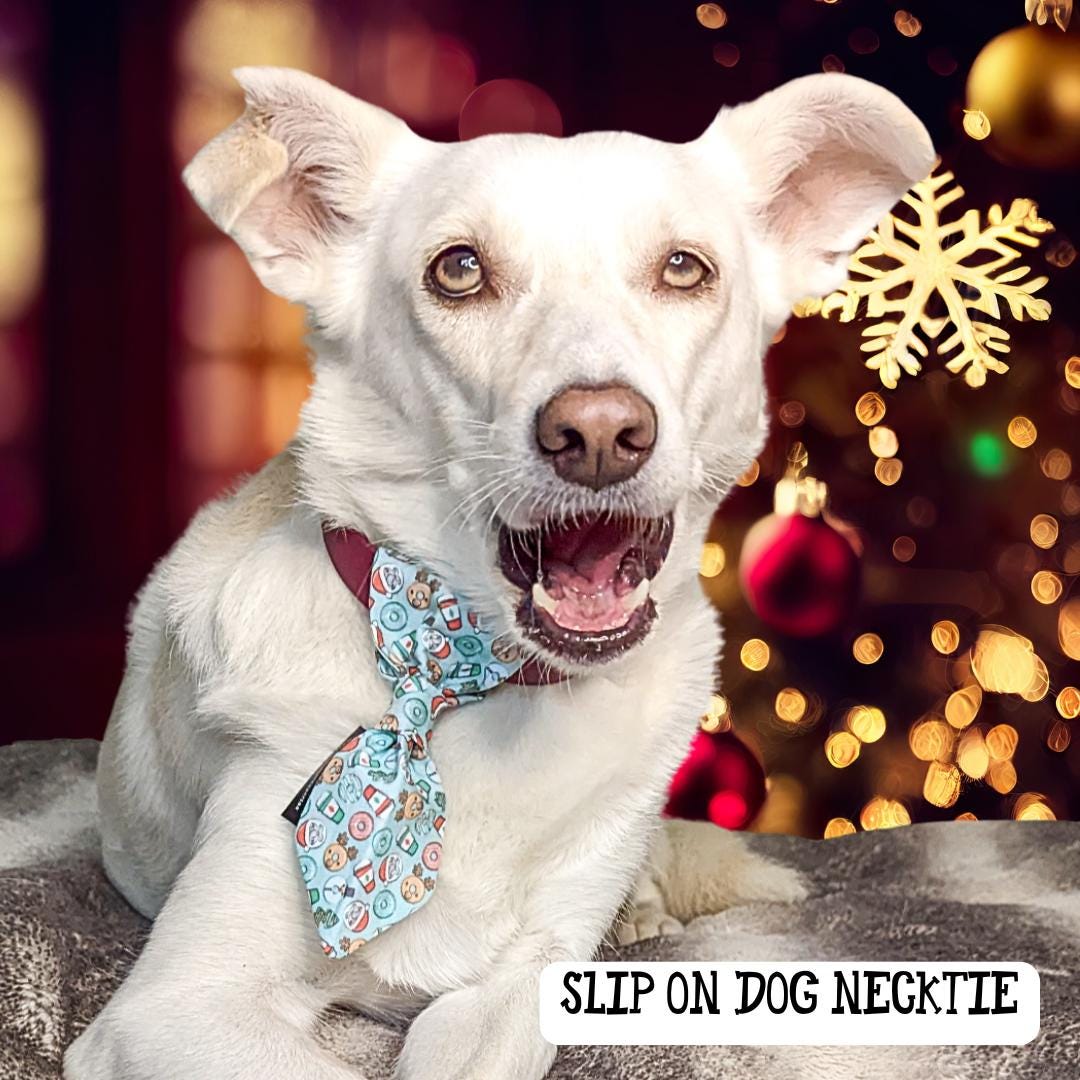 Christmas Festive Pet Necktie | Dog Necktie | Slip on Necktie ...