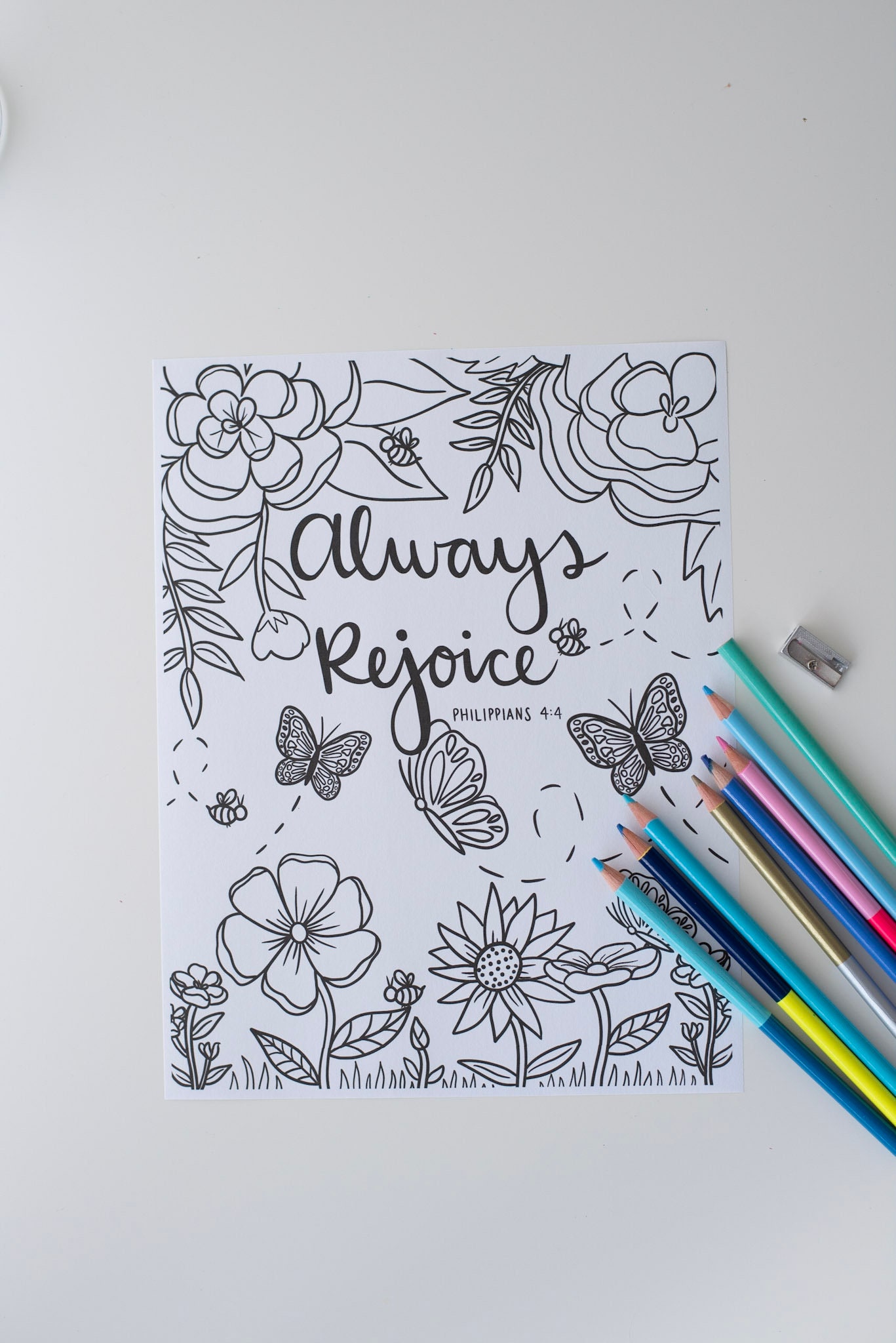 Always Rejoice Coloring Page Printable - Etsy UK