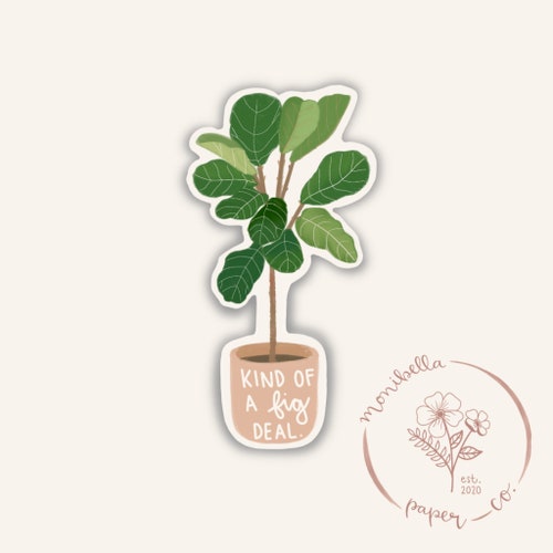 Fiddle Leaf Fig Sticker Plant Sticker Laptop Sticker - Etsy