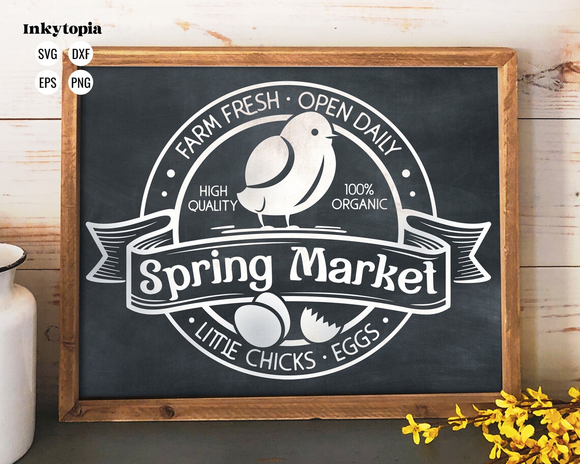Spring Market SVG Vintage Farmhouse Sign Svg Dxf Eps Png - Etsy