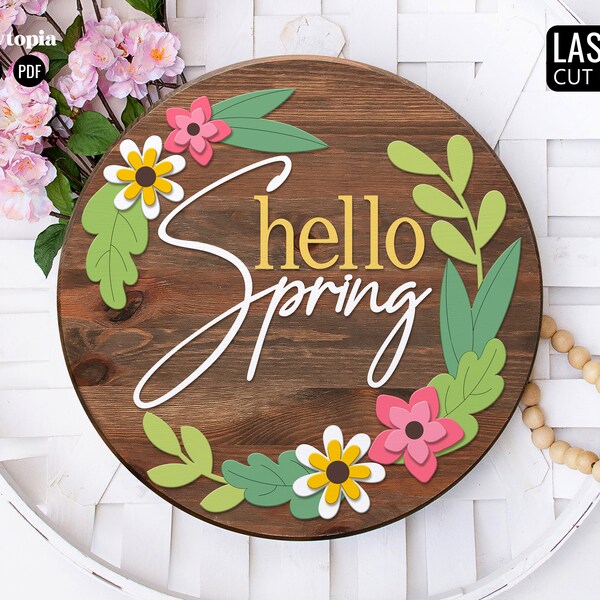Hello Spring Svg - Etsy