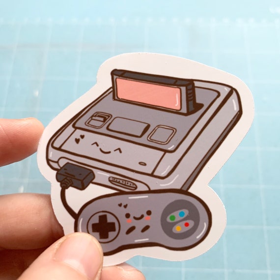 Super Nintendo Vinyl Waterproof Sticker Cute Video Game - Etsy