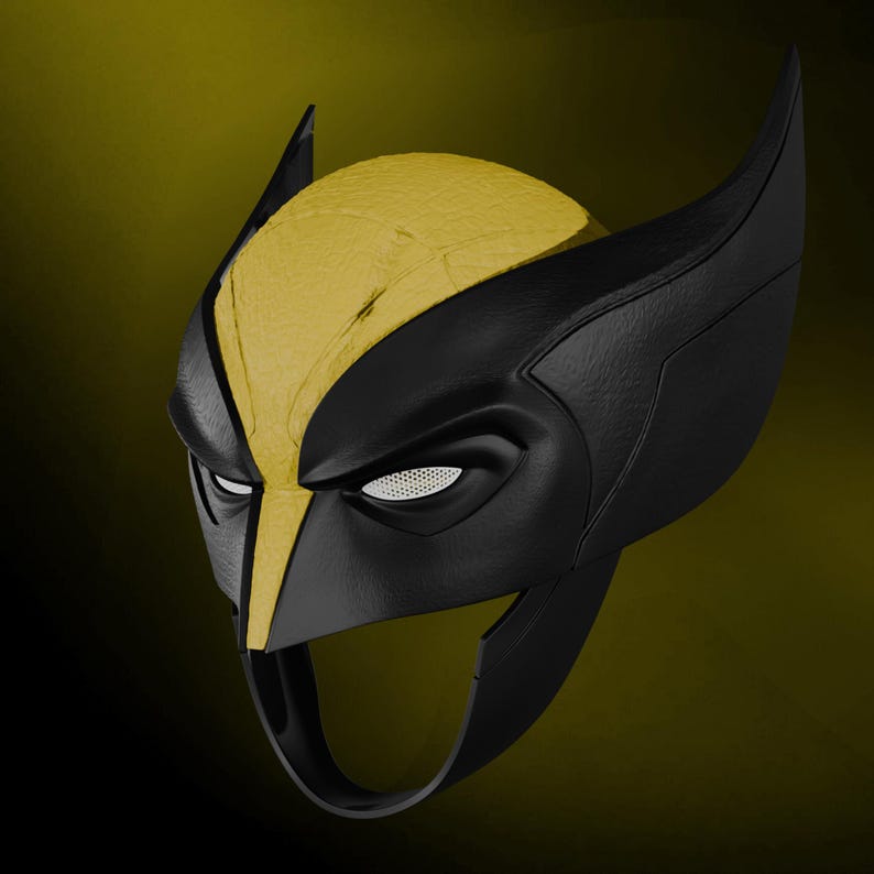 3D Wolverine Helmet, Textured Wolverine Mask, Textured Wolverine Helmet ...