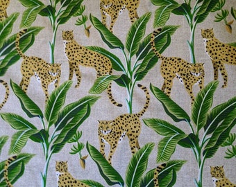 Jungle print fabric | Etsy