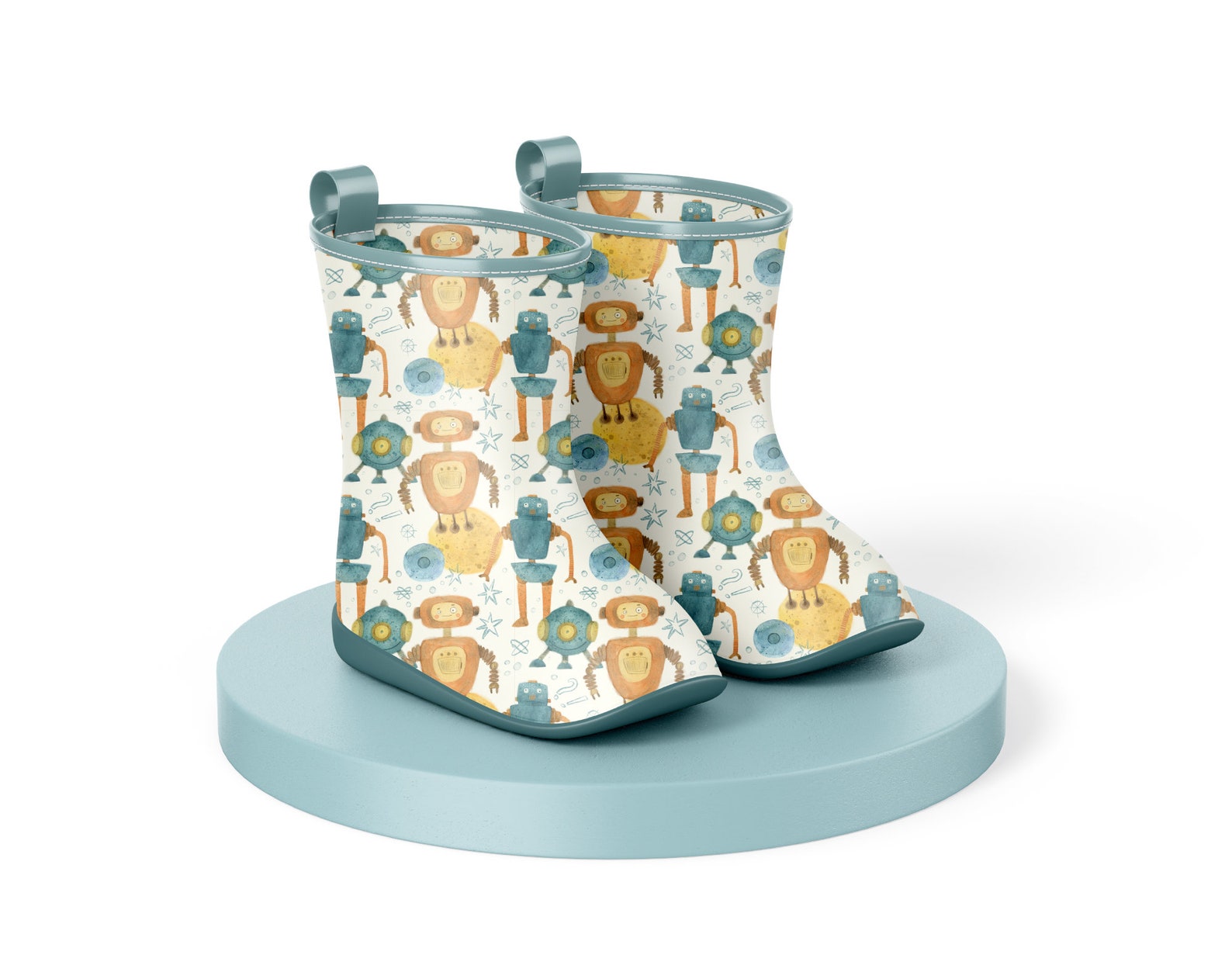 Robots Watercolor Digital Paper Pack Robots Scrapbook Paper Wallpaper ...