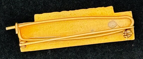 10k yellow gold, title bar- Senior Vice Commander pin. - Gem