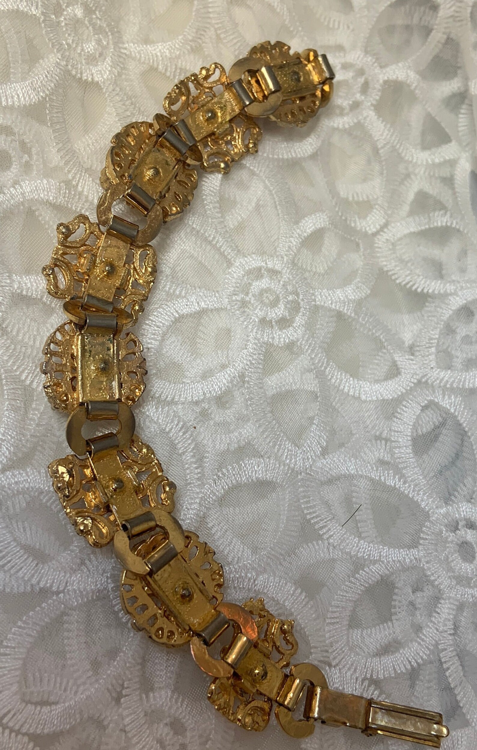 Vintage Fancy Gold Color Tone and Small Variety of Stones. - Etsy