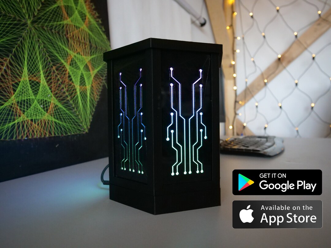 Sci-fi Lamp Controll, Futuristic Led Lamp, Led Lamp With Circuits ...