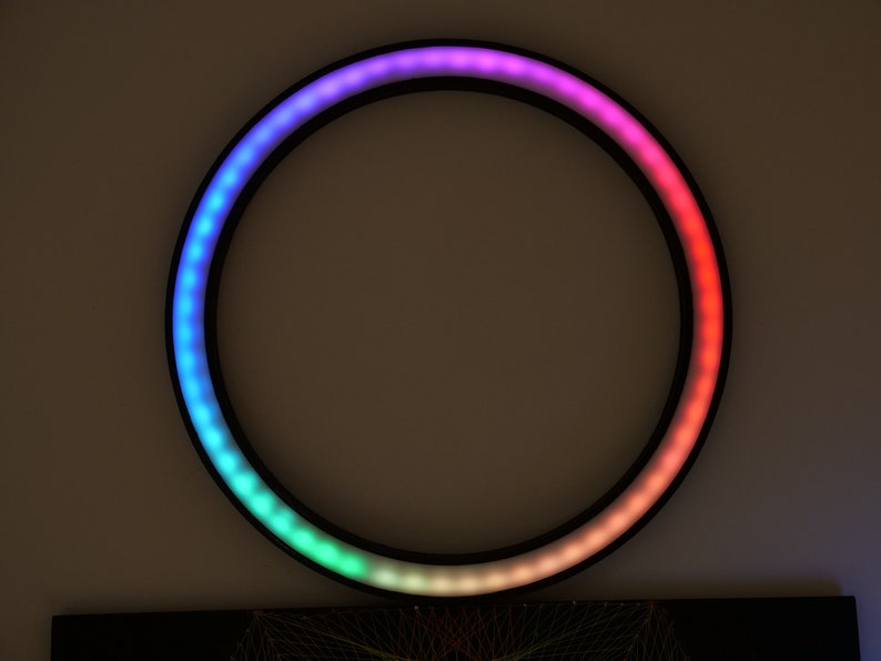 Dreamcolor LED Ring Light: Customizable Neopixel Wall Art - Neoglow - Etsy