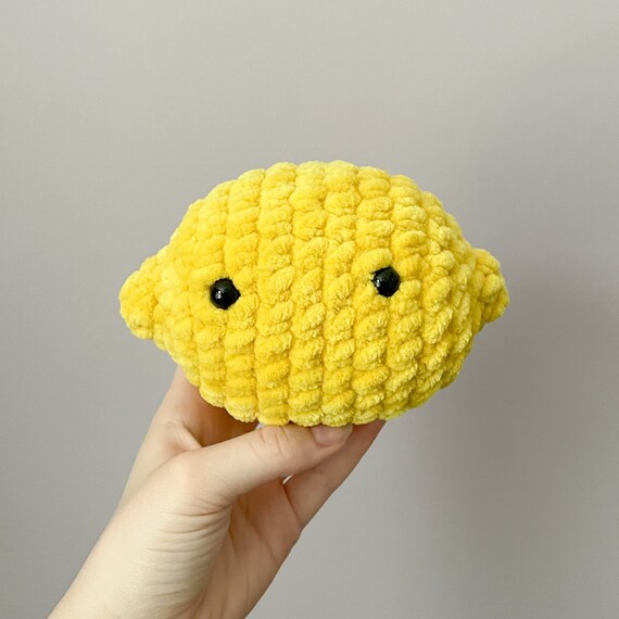 FLUFFY LEMON Crochet Lemon Lemon Plushie Lemon Pillow | Etsy