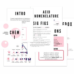General Chemistry 1 Notes Course Bundle Introduction Atoms - Etsy