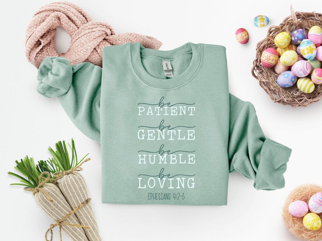 Be Patient Png Svg Easter PNG Dainty Line , Forgiven Minimalist Sweater ...