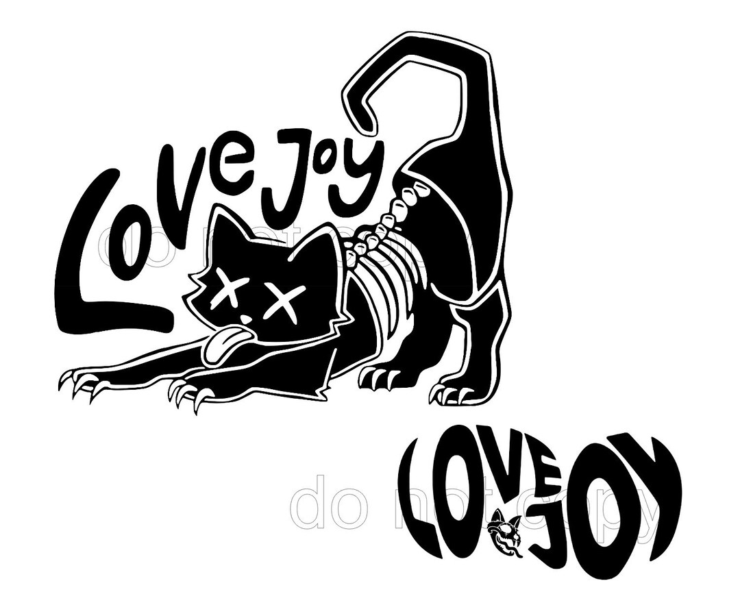 Lovejoy Png Sublimation Images Love Joy Cat and Skull Png 300 Dpi ...
