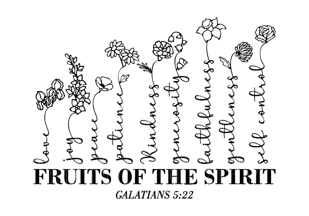 Fruits of the Spirit Floral Svg Png Studio 3 File Floral Flowers Svg ...