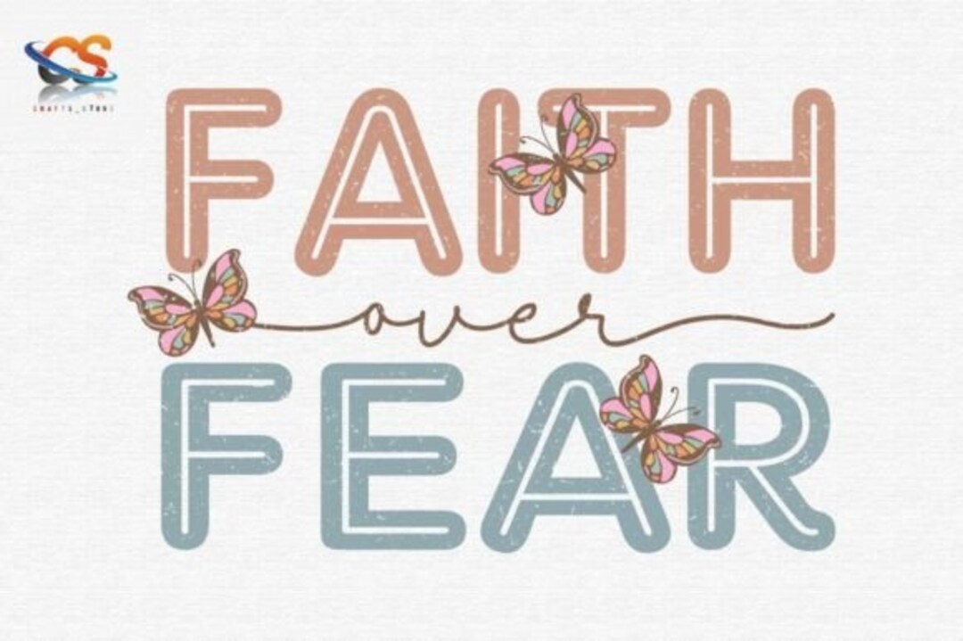 Faith Over Fear Png Design, Retro Flower Png, Church Png, Easter ...