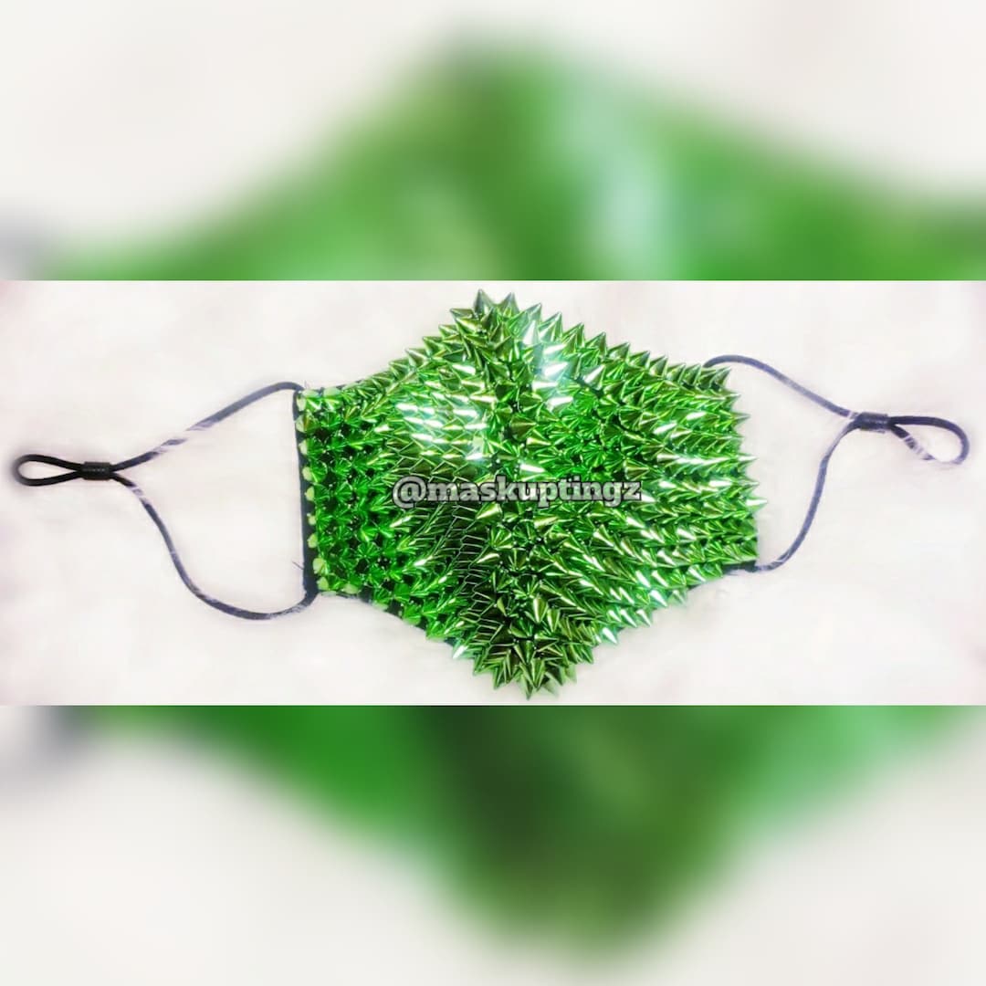 Green Hulk Metal Spike Tingz Unisex Adjustable Fashion Punk Face Mask ...