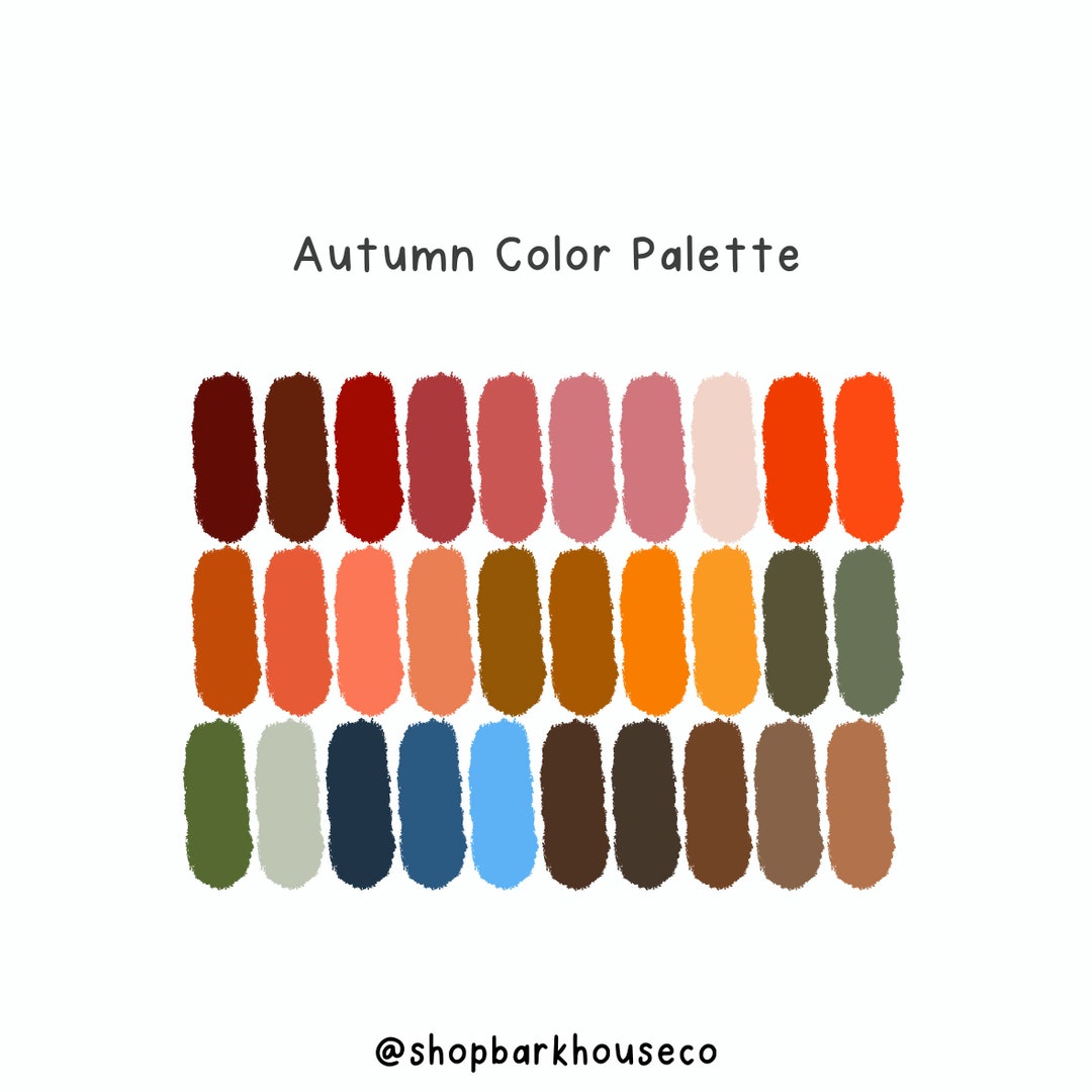 Autumn Procreate Color Palette Instant Download Procreate Palette Etsy