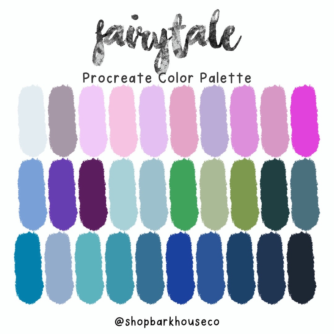 Fairytale Procreate Color Palette | Instant Download | Procreate Color ...