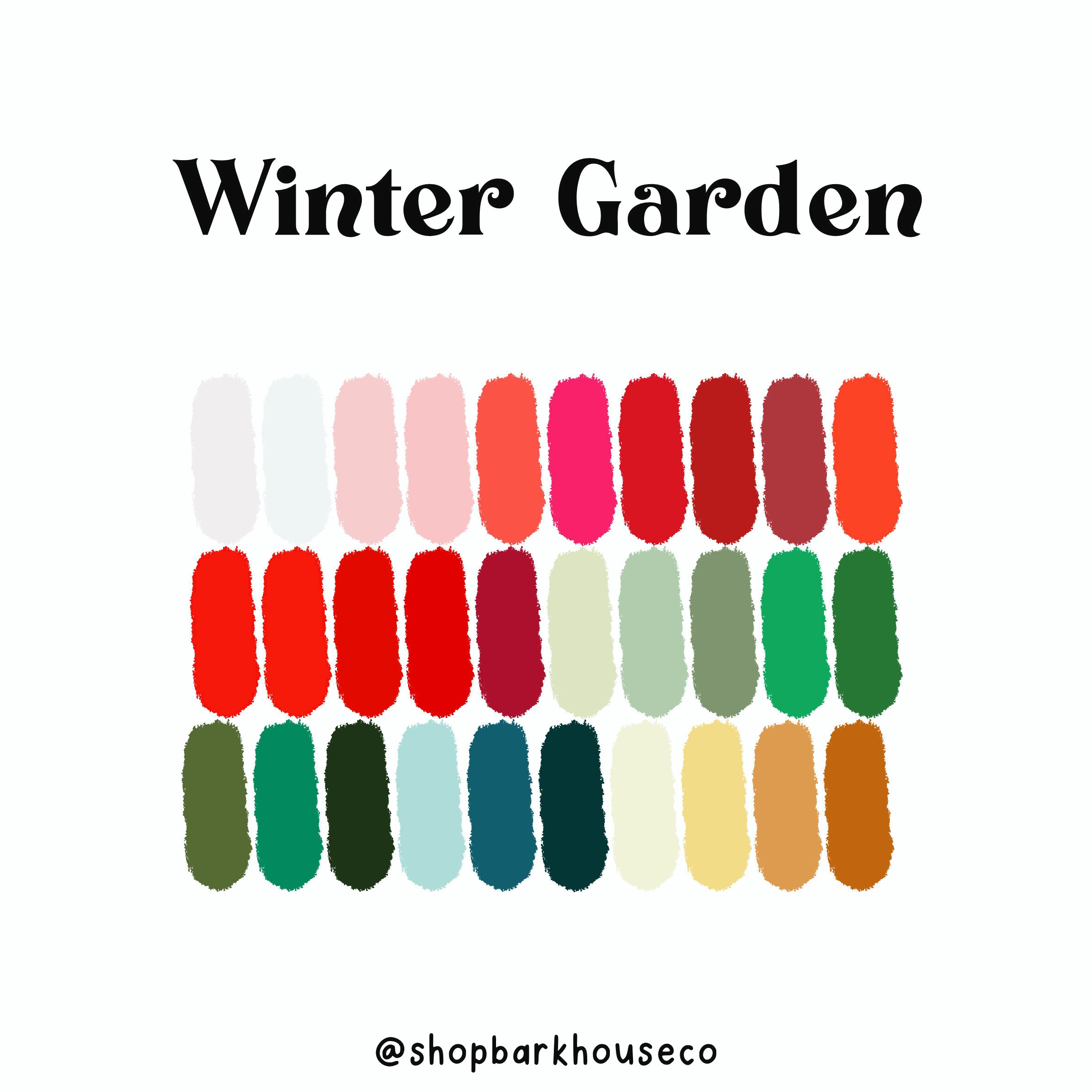 Winter Garden Color Palette Instant Download Procreate Palette - Etsy