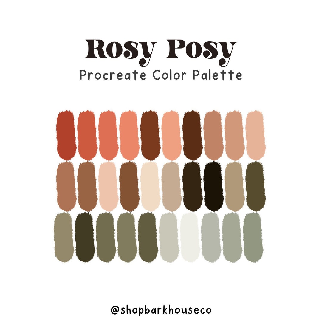 Rosy Posy Procreate Color Palette | Instant Download | Procreate ...