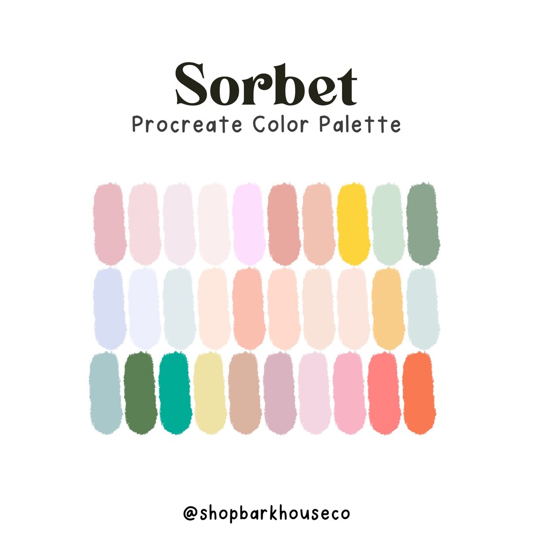 Sorbet Procreate Color Palette | Instant Download | Procreate Palette ...