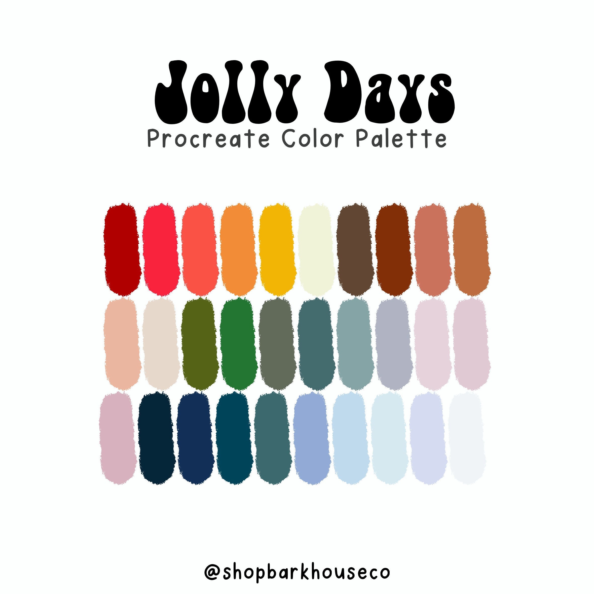 Jolly Days Procreate Color Palette Instant Download Procreate Palette ... Jolly Days Procreate Color Palette Instant Download Procreate Palette ...