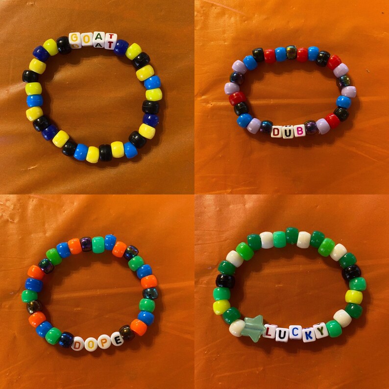 Kandi word bracelets | Etsy