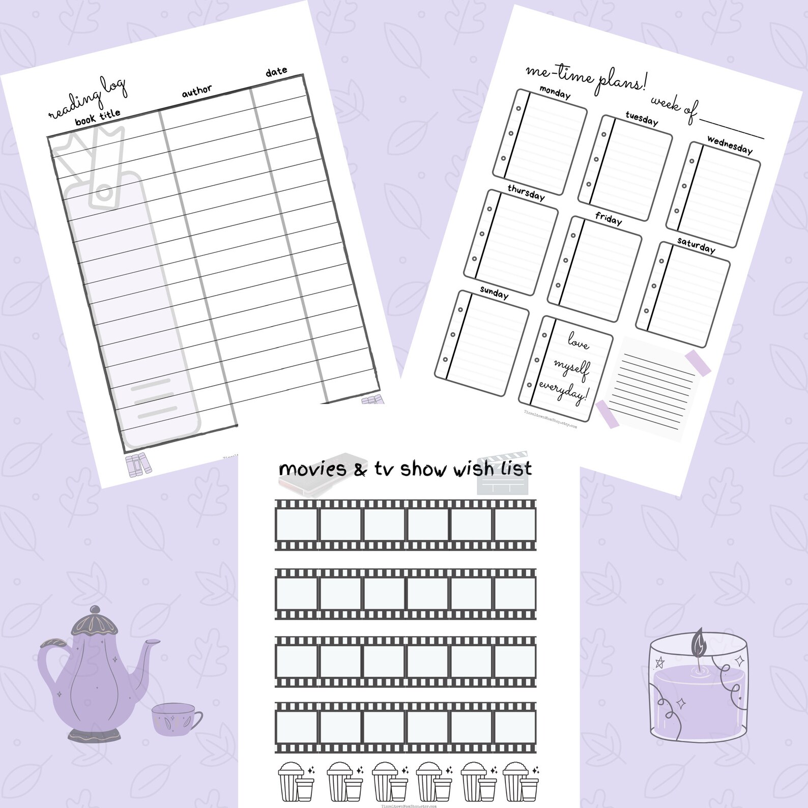 On-purpose Printable Planner Bundle; Life Planner; Planner Inserts ...
