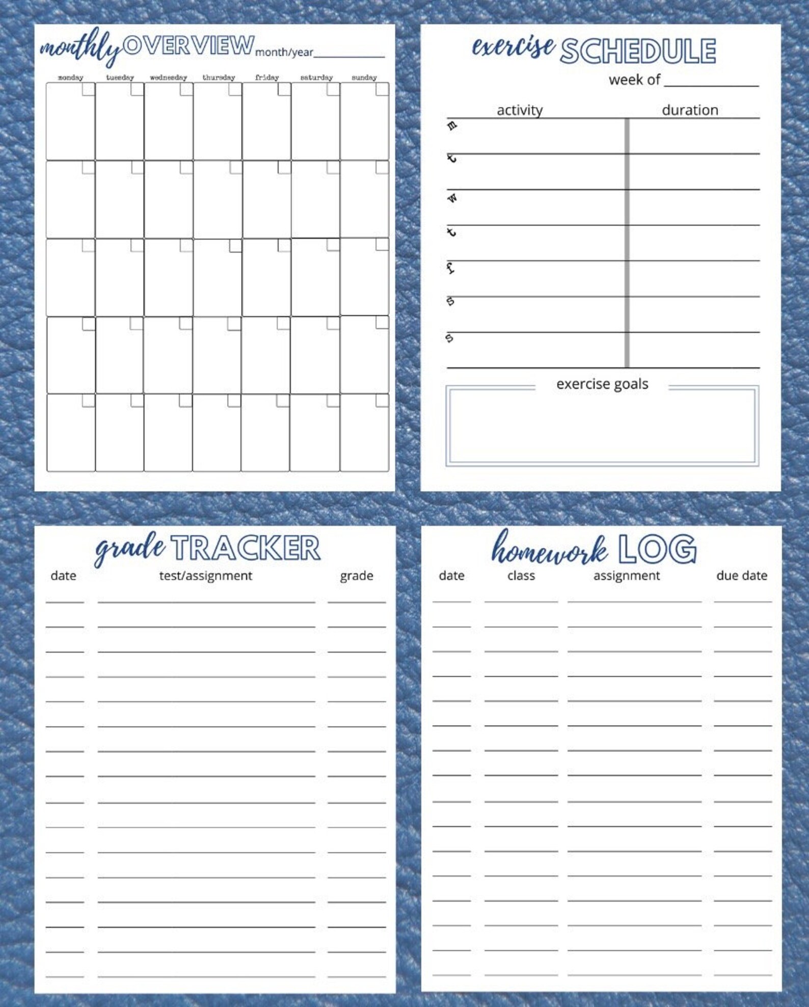 Student Planner; Instant Download; Academic Planner; Back-to-school ...