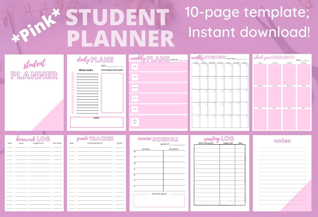 Student Planner; Academic Planner; Back-to-school Planner; Daily ...