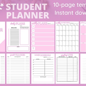 Student Planner; Academic Planner; Back-to-school Planner; Daily ...