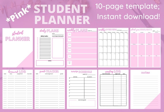 Student Planner Academic Planner Back-to-school Planner | Etsy