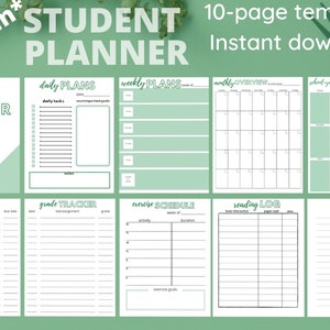 Student Planner; Instant Download; Academic Planner; Back-to-school ...