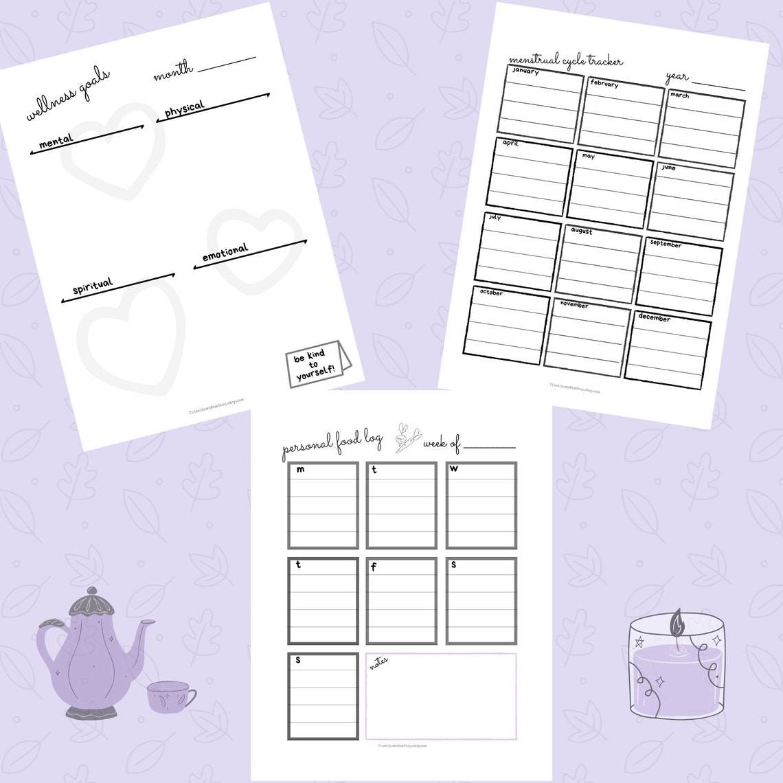 On-purpose Printable Planner Bundle Life Planner Planner Inserts ...