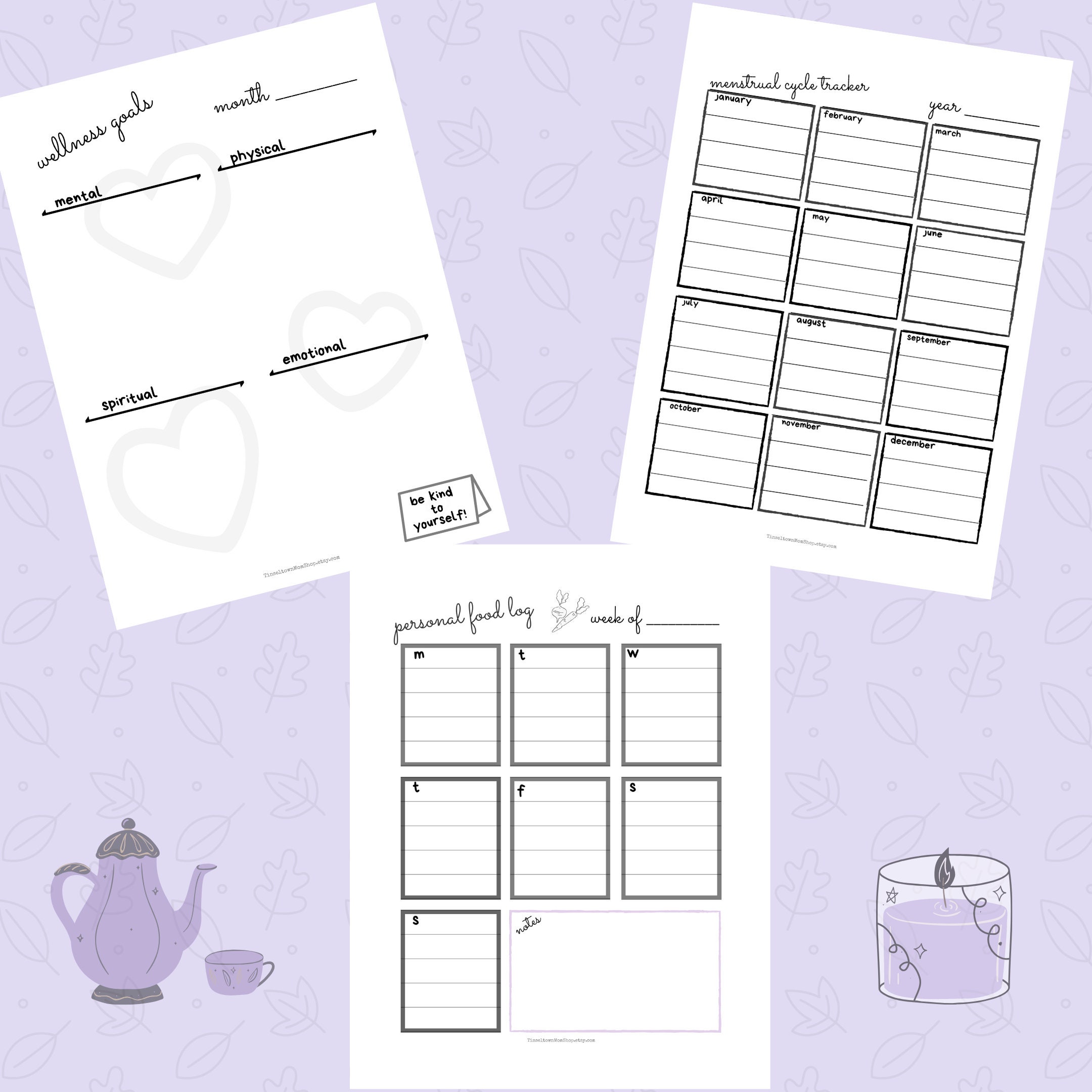 On-purpose Printable Planner Bundle Life Planner Planner Inserts ...