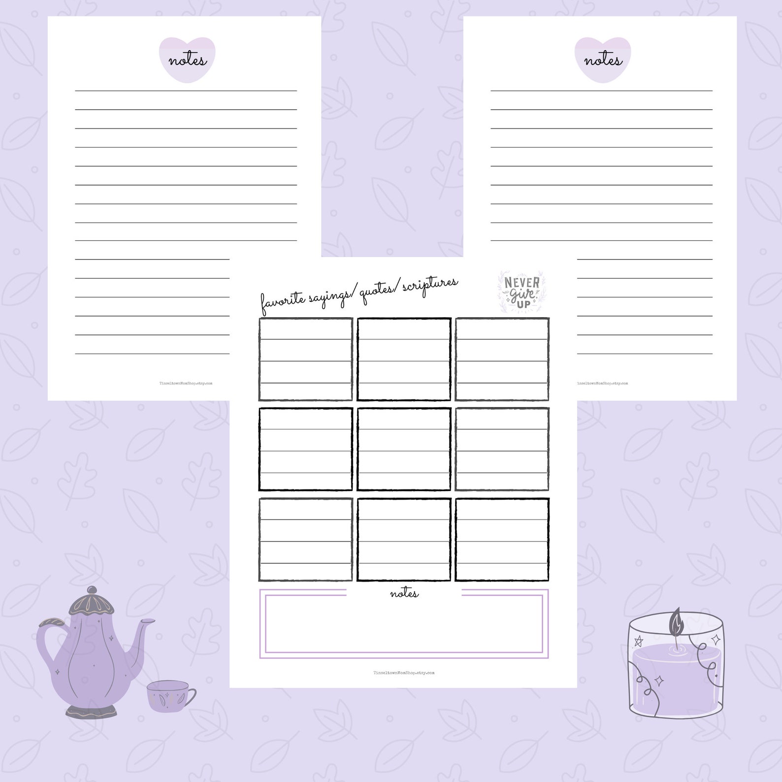 On-purpose Printable Planner Bundle; Life Planner; Planner Inserts ...