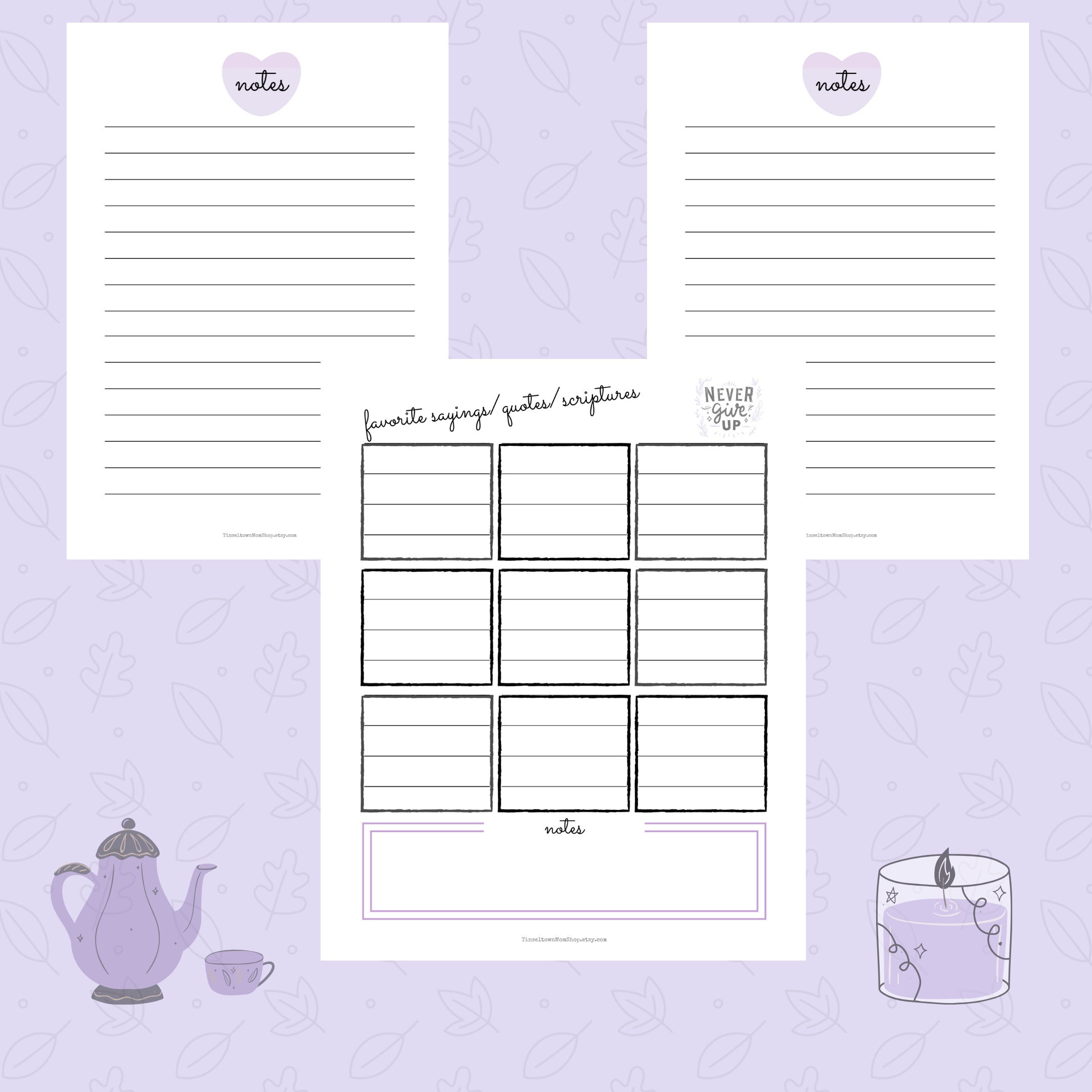 On-purpose Printable Planner Bundle Life Planner Planner Inserts ...