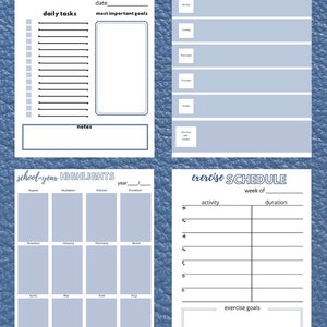 Student Planner; Instant Download; Academic Planner; Back-to-school ...