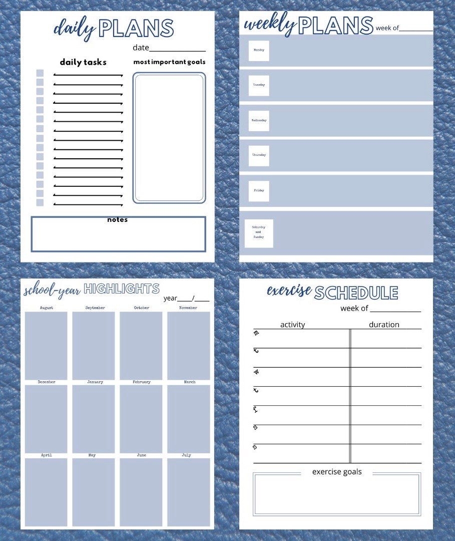 Student Planner; Instant Download; Academic Planner; Back-to-school ...