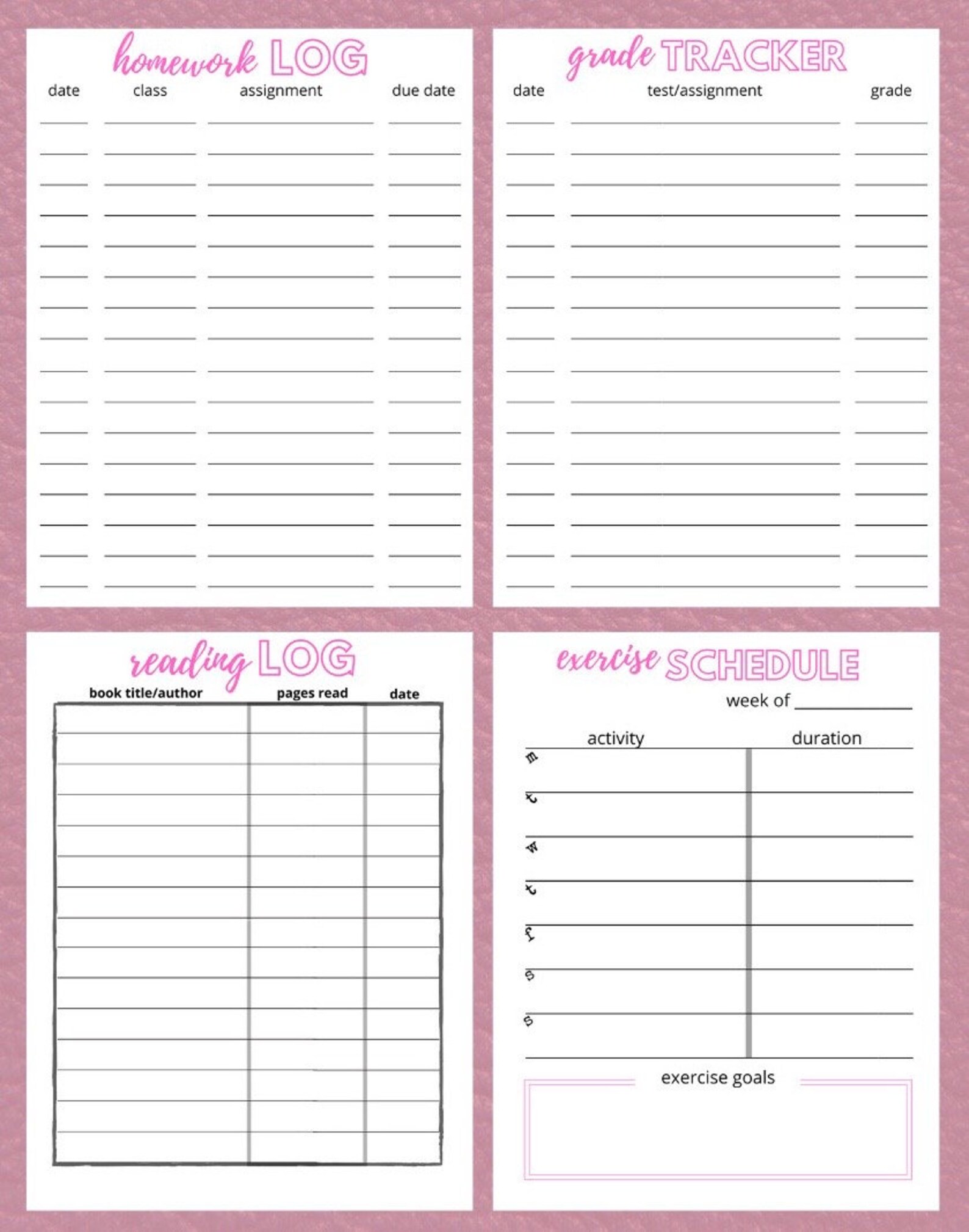 Student Planner; Academic Planner; Back-to-school Planner; Daily ...