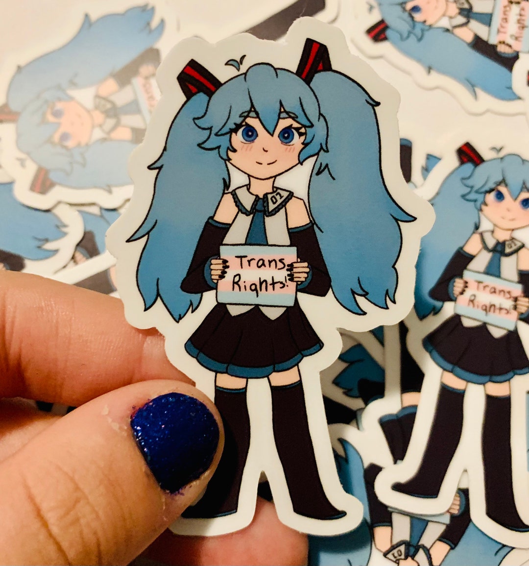 Miku Says Trans Rights Sticker - Etsy