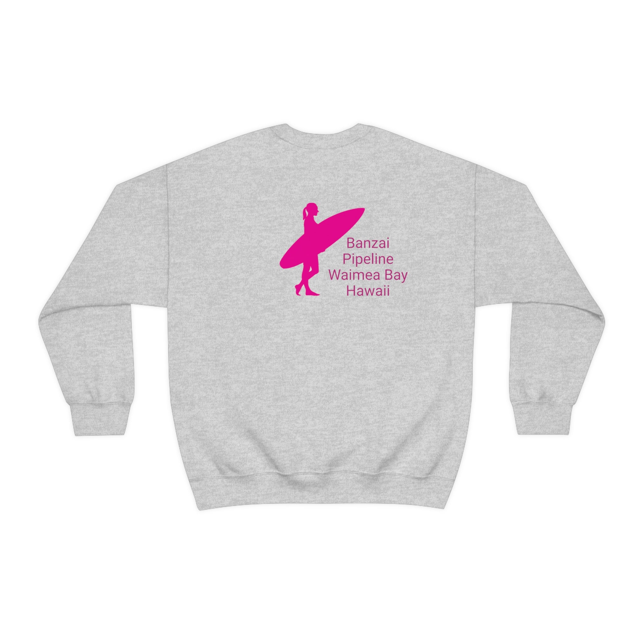 Pink Surfer Girl Banzai Pipeline Sweatshirt Pink Sweatshirt - Etsy